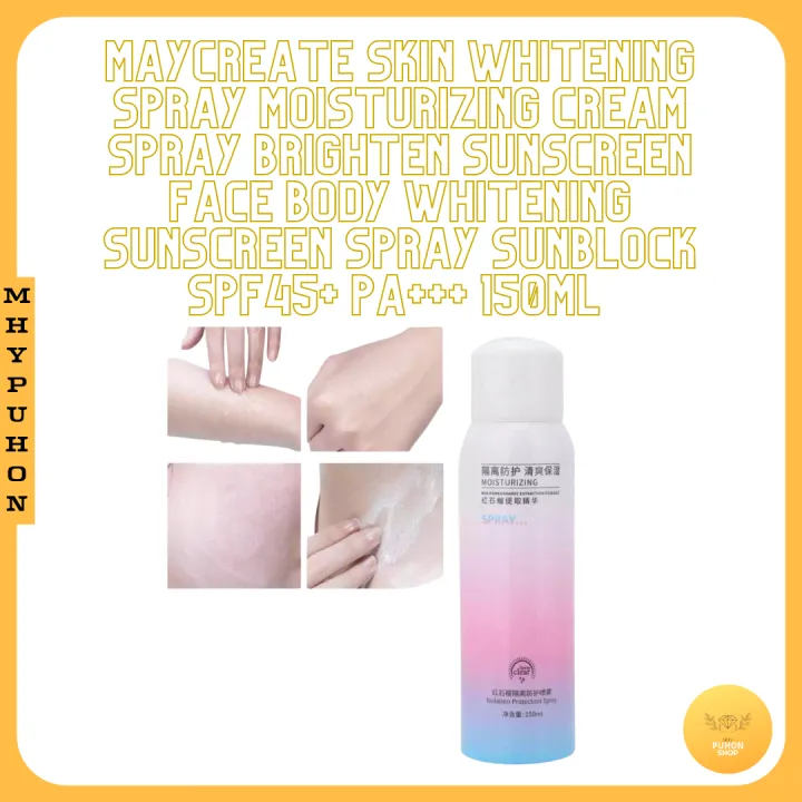 100% EFFECTIVE Maycreate Skin Whitening Spray Moisturizing Cream Spray ...