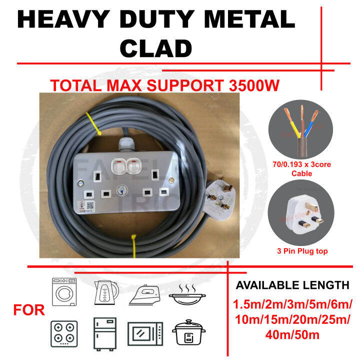 HEAVY DUTY EXTENSION/EXTENSION SOCKET/EXTENSION PLUG ( DOUBLE PLUG ...