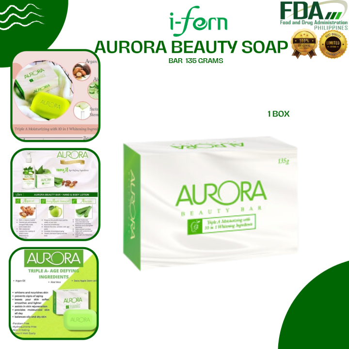 IFERN Aurora whitening soap Bar original - 1 box | Lazada PH