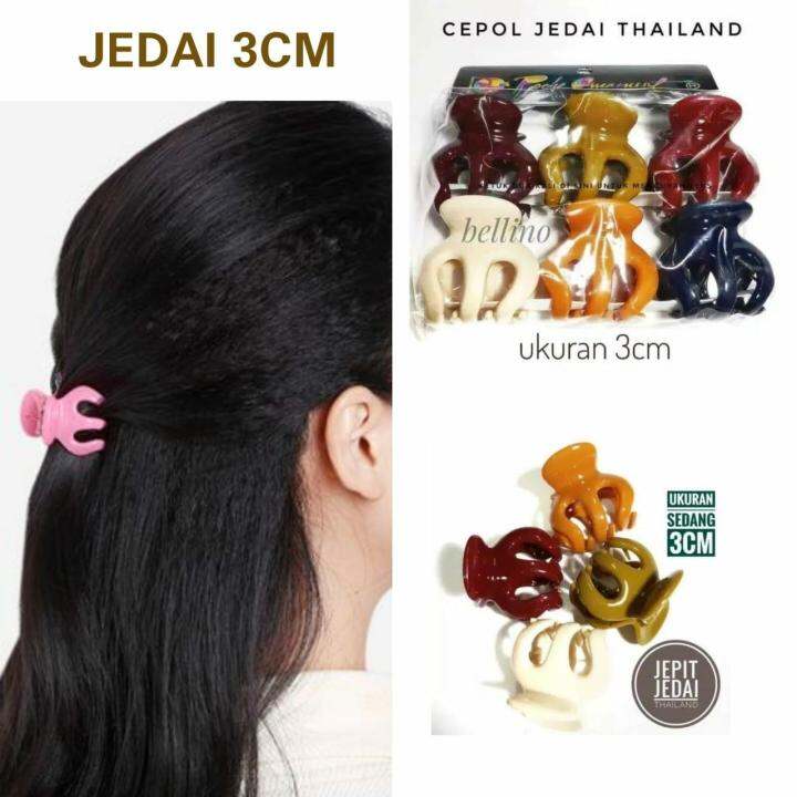 ITLOVE - Jepit Rambut Wanita Jedai Thailand Ukuran 3cm / Jepitan Rambut ...