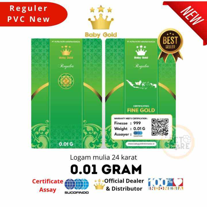 Logam Mulia Emas Mini BabyGold Minigold 0.01gr Special New PVC | Lazada ...