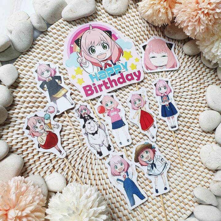 cake topper hiasan kue ulang tahun karakter Anya Forger Spy X Family ...