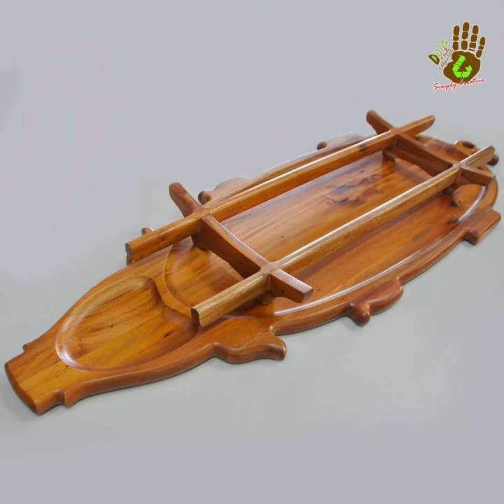 Simply Creative Wooden Lechon Tray, XLarge 48 inches with Stand. Wooden ...