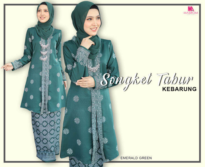 [NEW ARRIVAL] KEBARUNG SONGKET EMERALD GREEN / KEBARUNG | Lazada