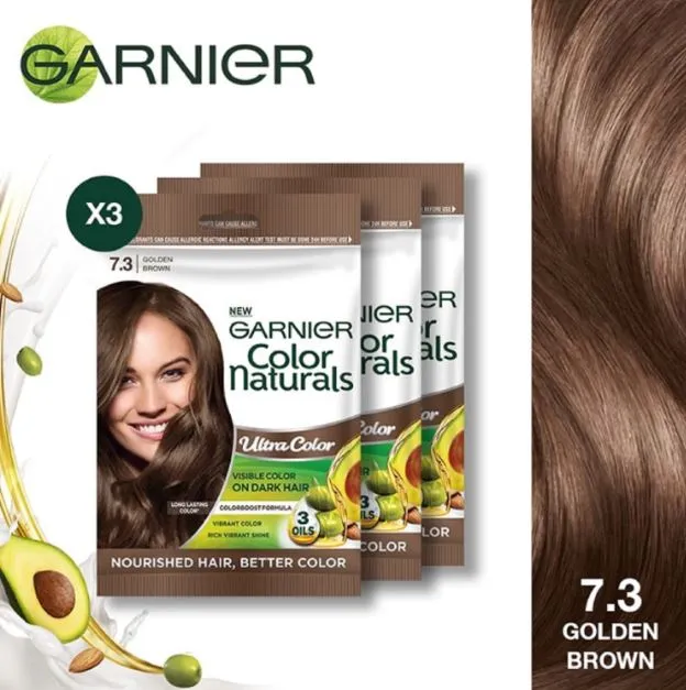 GARNIER Garnier Color Naturals Sachet 7.3 Golden Brown ( 3 PIECES ...
