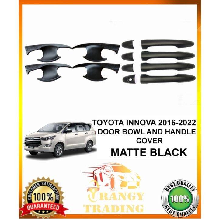 Toyota Innova 2016 to 2023 Door bowl and handle cover matte black 2017 ...