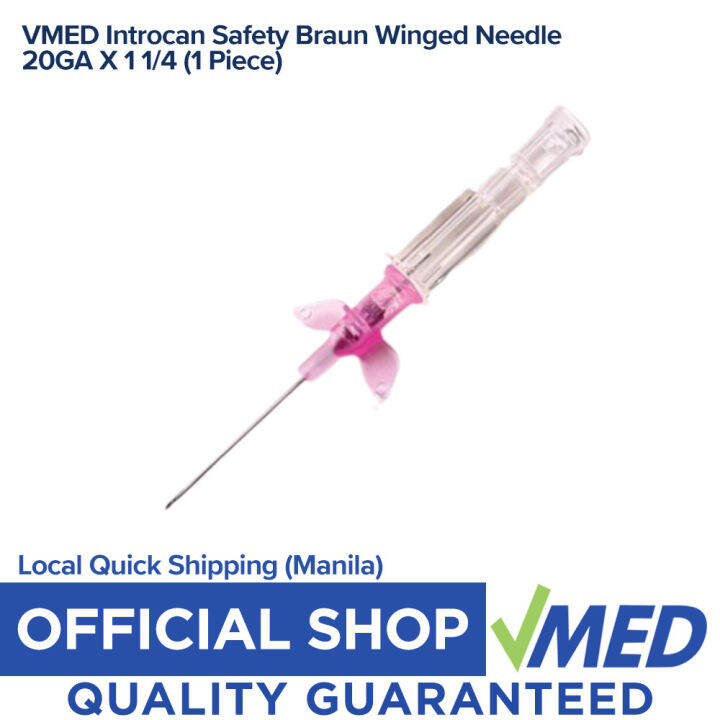 VMED Introcan Safety Braun Winged Needle 20GA X 1 1/4 | Lazada PH