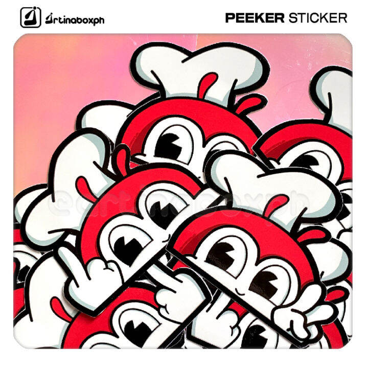 【Hot】 Jollibee - Jollibee Peeker Sticker | Lazada PH