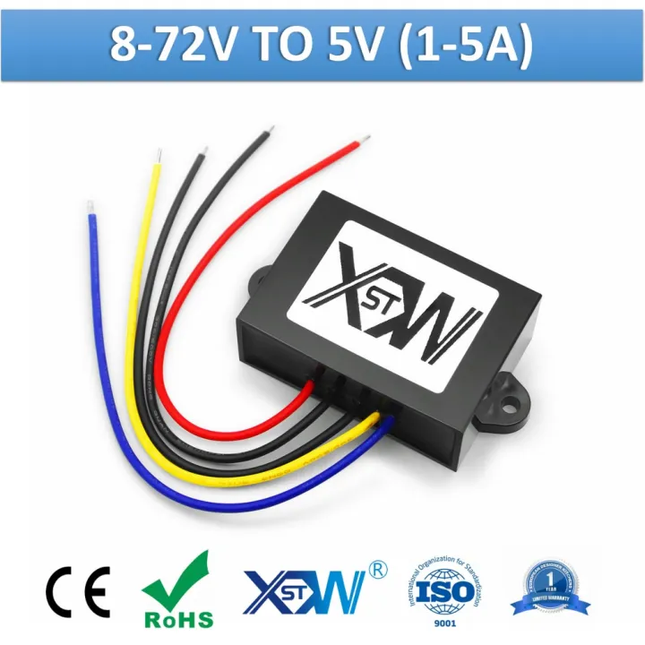 XWST 12V 24V 36V 48V 60V 8-72V To 5V DC DC Converter Step Down Buck 5V 1A 2A 3A 4A 5A With ACC ...