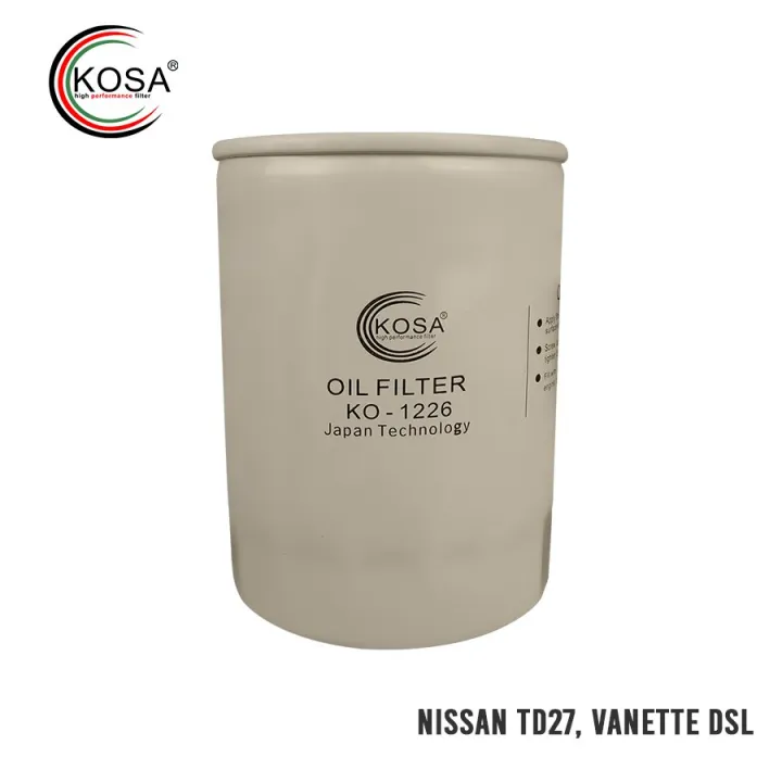 NISSAN TD27 VANETTE DIESEL 15208-40L00 KOSA OIL FILTER (1PC) | Lazada PH