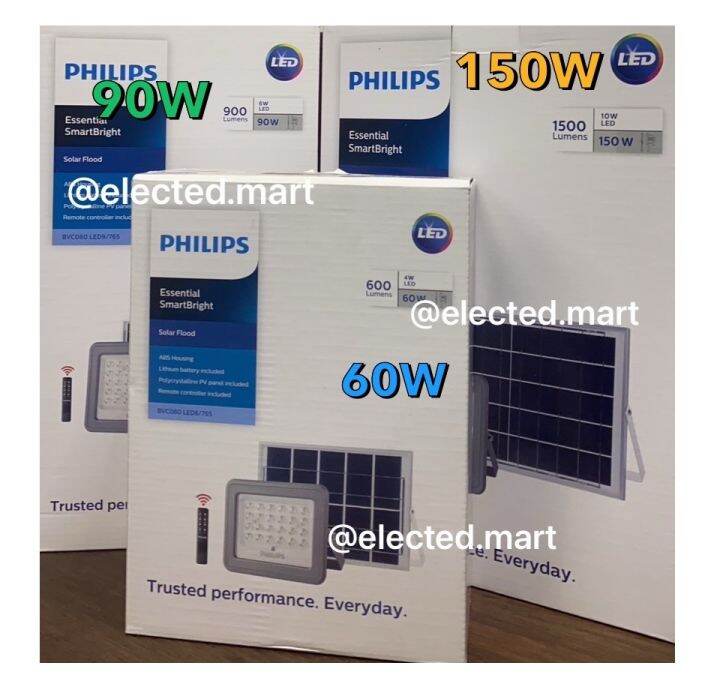 " ของแท้ 100% Philips " Solar Flood Light BVC080 โคมไฟเอนกประสงค์ พร้อมแผงโซลาร์และรีโมทควบคุม ...