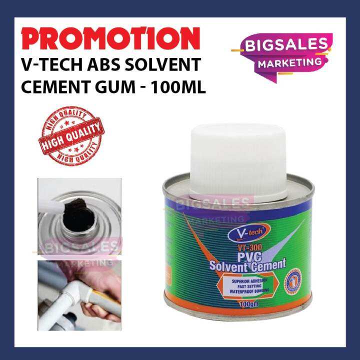 100ML V-Tech Abs Pvc Solvent Cement Gum Pvc Upvc Gum / Gam Pvc Gum Paip ...