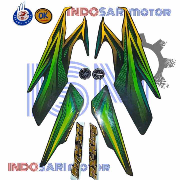 STIKER STRIPING & LIS BODY RX KING 2005 2006 HITAM HIJAU STANDAR ...