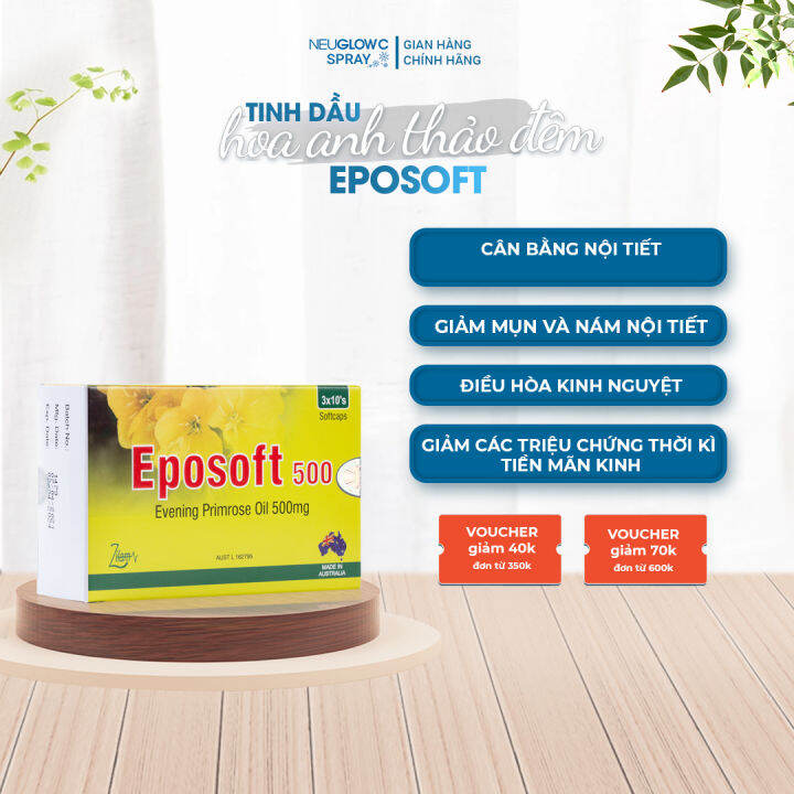 Viên uống Eposoft, Giúp cân bằng nội tiết tố, làm đẹp da | Lazada.vn