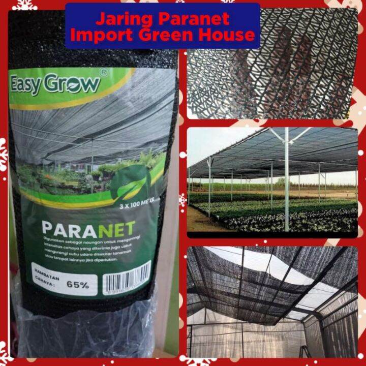Jaring Paranet 65% Lebar 3 Meter Hidroponik Shadingnet Tanaman ...