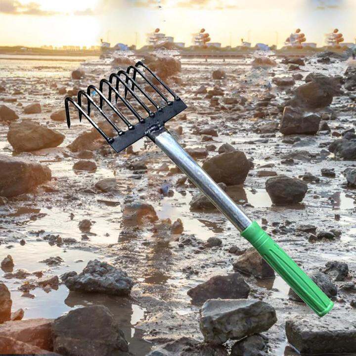 Loviver Garden Hand Rake Ergonomic Lightweight Stainless Steel Small ...