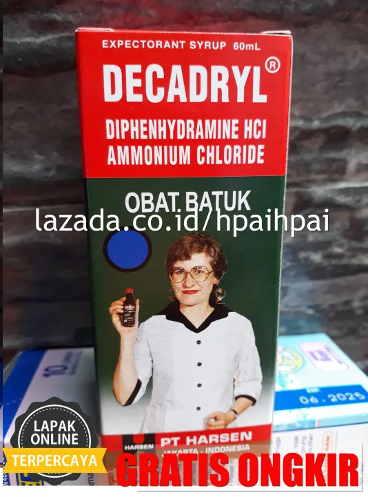 Decadryl Sirup/ Decadril Obat Batuk Berdahak/Batuk karena Alergi ...