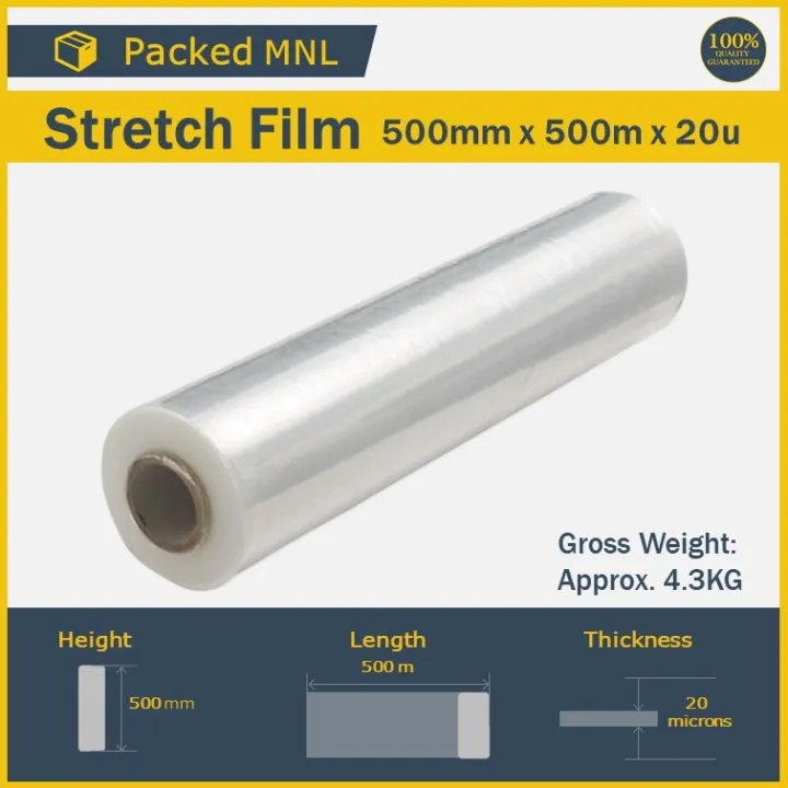 [High-Grade] Stretch Film - Jack Wrap 500mm x 500m x 20u | Lazada PH