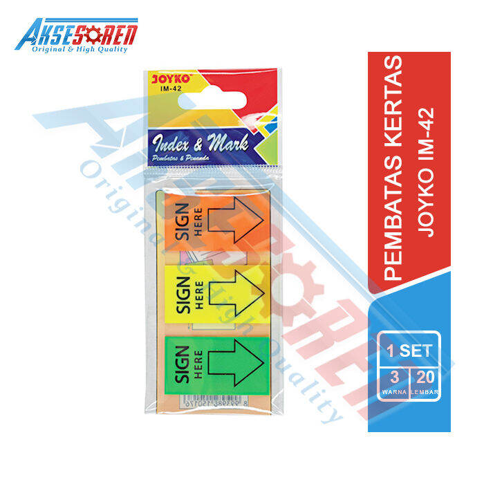 PEMBATAS KERTAS JOYKO [IM-42] / PENANDA BUKU / STIKER KERTAS / PEMBATAS ...