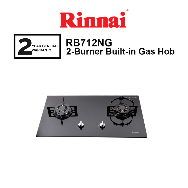 Rinnai RB712NG 2 Burner Glass Hob Dapur Gas | Lazada