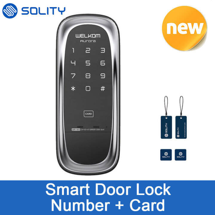 SOLITY WELKOM WR-65 Smart Door Lock Number and Card Korea | Lazada