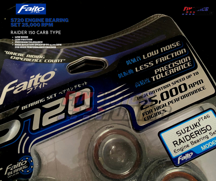 ENGINE BEARING SET FOR SUZUKI RAIDER 150 25,000 RPM FAITO | Lazada PH