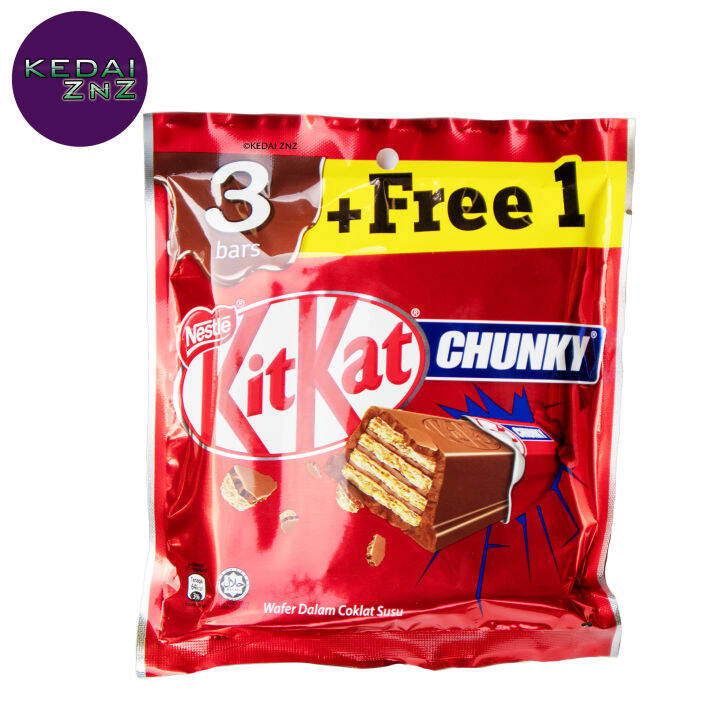 Chocolate Nestle KitKat CHUNKY Wafer Milk Chocolate Bag 152g (4 x 38g) Coklat | Lazada