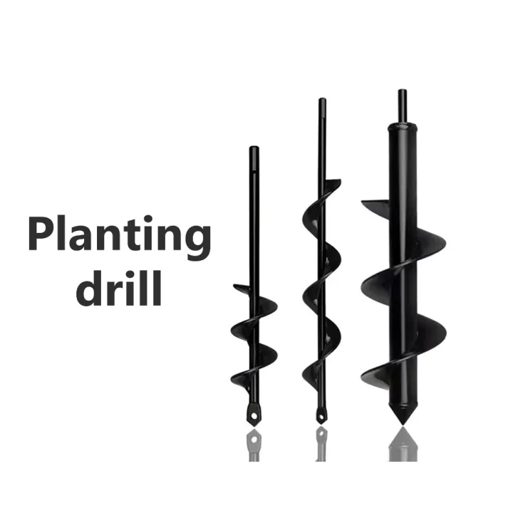 [100% original] Ground Drill Bit Alloy Spiral Ice Drill Tree Planting ...