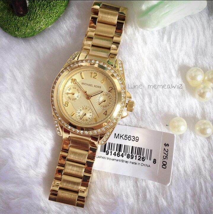 Original Michael Kors Blair Champagne Dial Gold-tone Stainless Steel ...