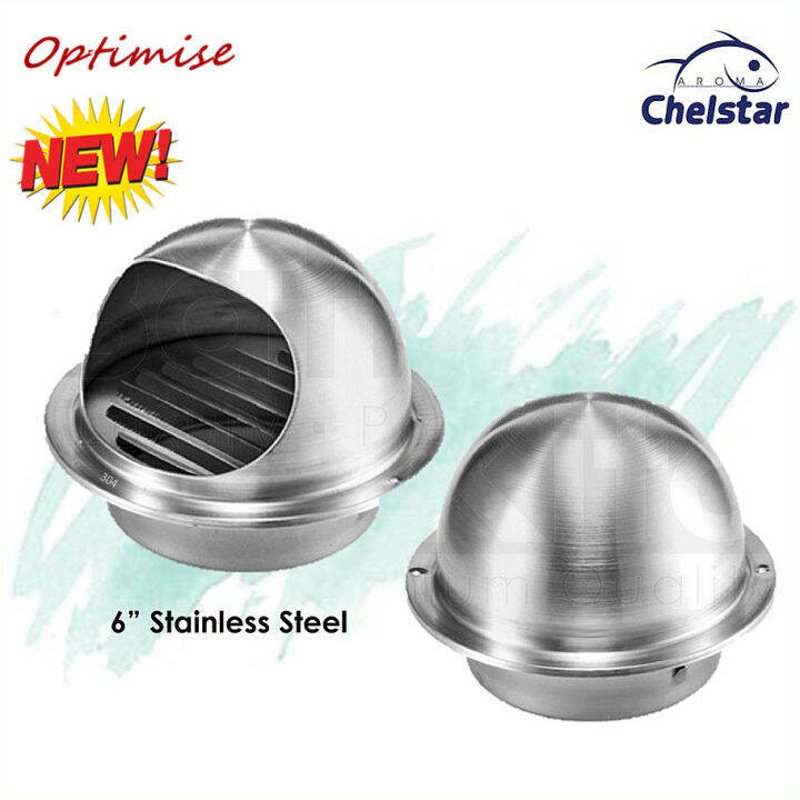 Chelstar Air Stainless Steel Cooker Hood End Cap Ducting Cap Wall Cap 6 ...