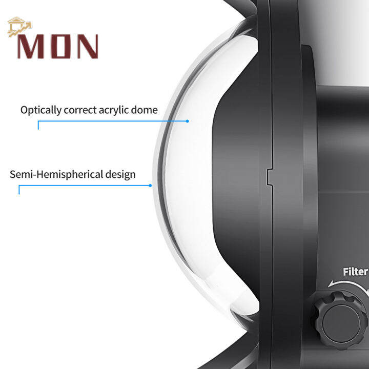 MON Dome Action Camera Waterproof Case Underwater Float Grip For GOPRO ...