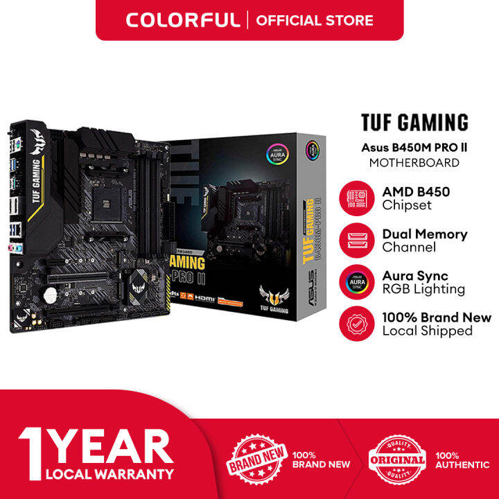 Asus TUF Gaming AMD B450M-PRO II Motherboard (Socket AM4 Supported ...