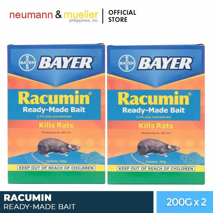 【SPOT HOT】 NEW2021 Bayer Racumin Ready-Made Bait Rat Killer 2 x 200g ...