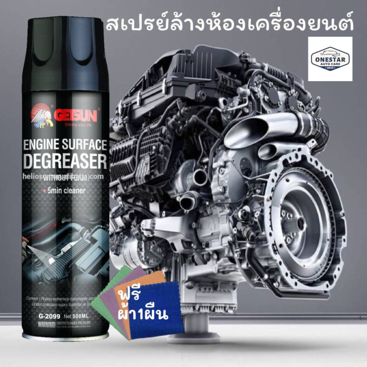 สเปรย์ล้างห้องเครื่องยนต์ ทำความสะอาดพร้อมเคลือบป้องกันเกิดสนิม 2099 Getsun Engine Surface ...