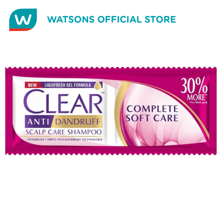 CLEAR Anti Dandruff Shampoo Complete Soft Care Pink 13 mL 6x Sachets ...
