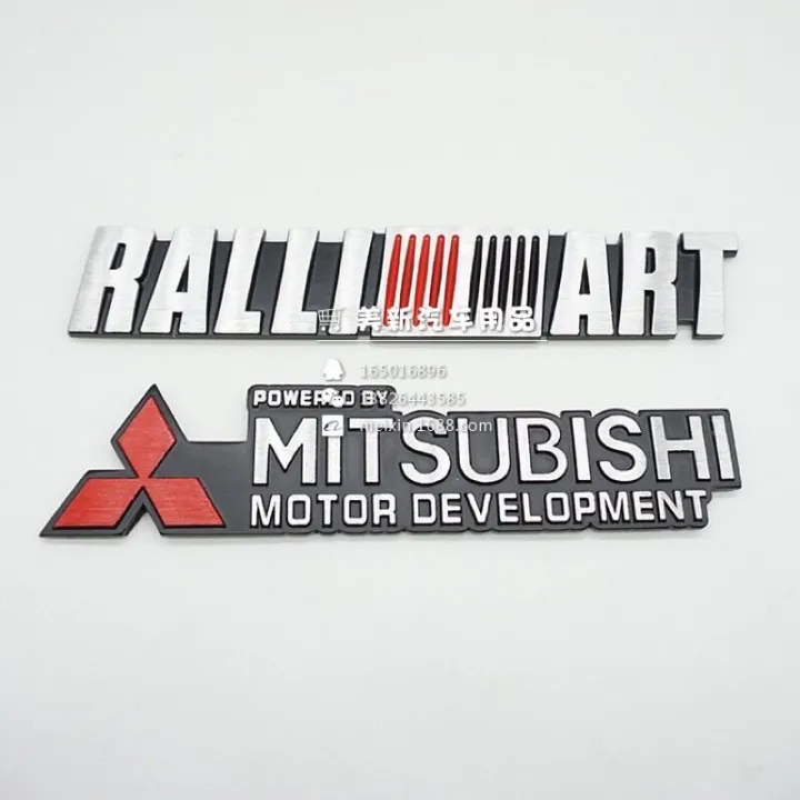car emblem mitsubishi RALLIART logo metal quality | Lazada