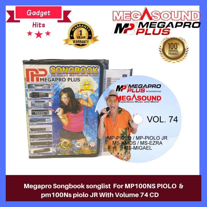 Original Megapro Plus Songbook/Songlist/Volume 74 CD for MP-100 Piolo, MP-100JR, MS-AMOS, MS ...