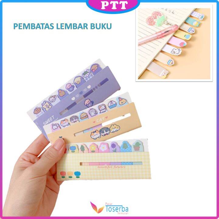 Sticky Notes Karakter 8IN1 Tempelan Kertas Catatan 120 Lembar Pembatas ...