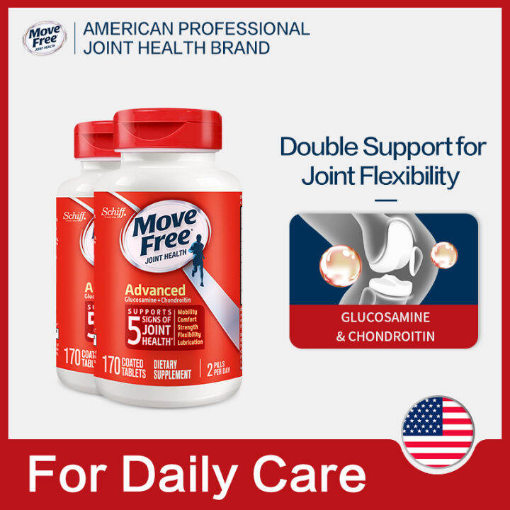 [PACK OF 2] Schiff Move Free Advanced Glucosamine, Chondroitin, Joint Health, 170CT | Lazada PH