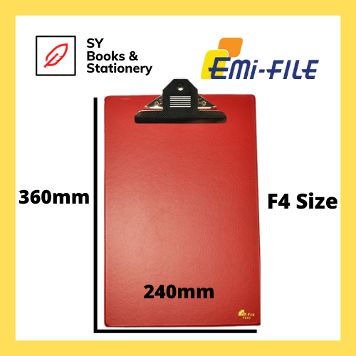 EMI-FILE F4 Wire / Jumbo Clip Board File Folder / Wire Clip Board ...