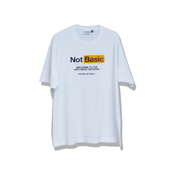 Notbasic NOTHUB เสื้อยืดโอเวอร์ไซส์ บ๊อกซี่ (ขาว) | Lazada.co.th