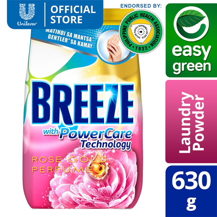 Breeze Laundry Powder Detergent with Rose Gold Perfume 630g | Lazada PH