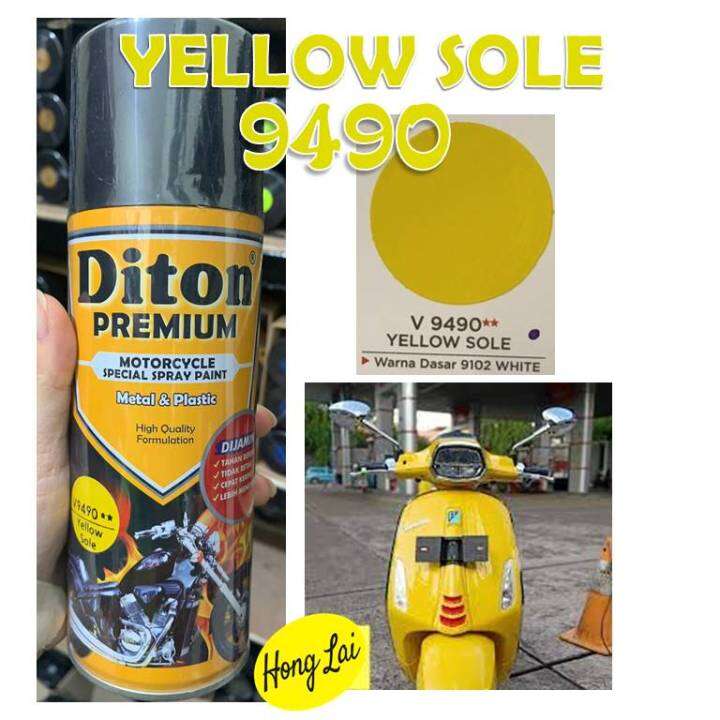 Cat Pilox Diton Premium Vespa Yellow Sole 9490 Warna Kuning Kilap Pespa ...