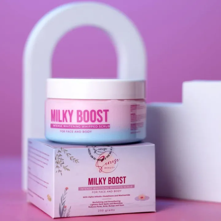 Milky Boost Intense Whitening Whipped Scrub for Face & Body 250g ...