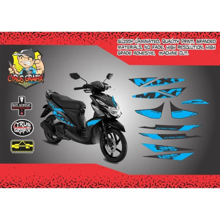 【Ready Stock】 MIO MXI STOCK DECALS | Lazada PH