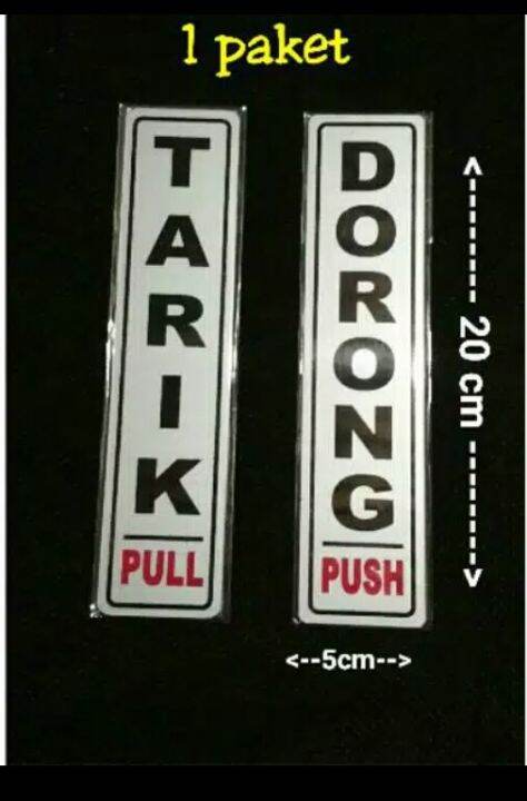 Akrilik Stiker Pintu Tarik Dorong 1 set | Lazada Indonesia