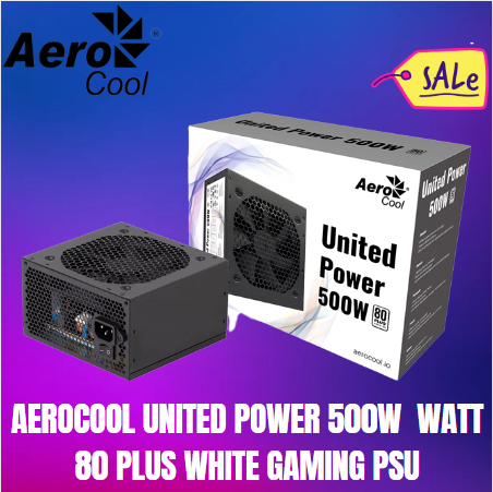 Aerocool United Power 500W - 500 Watt 80 PLUS White Gaming PSU | Lazada Indonesia