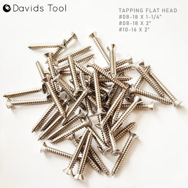 Sekrup Stainless Skrup Kayu Aluminium Tapping Flat Head | Lazada Indonesia