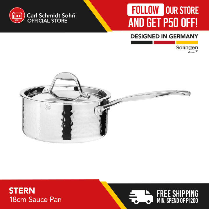 Carl Schmidt Sohn Stainless Steel Sauce Hi Casserole 18cm Tri-Ply Body with Lid | Stern | Lazada PH