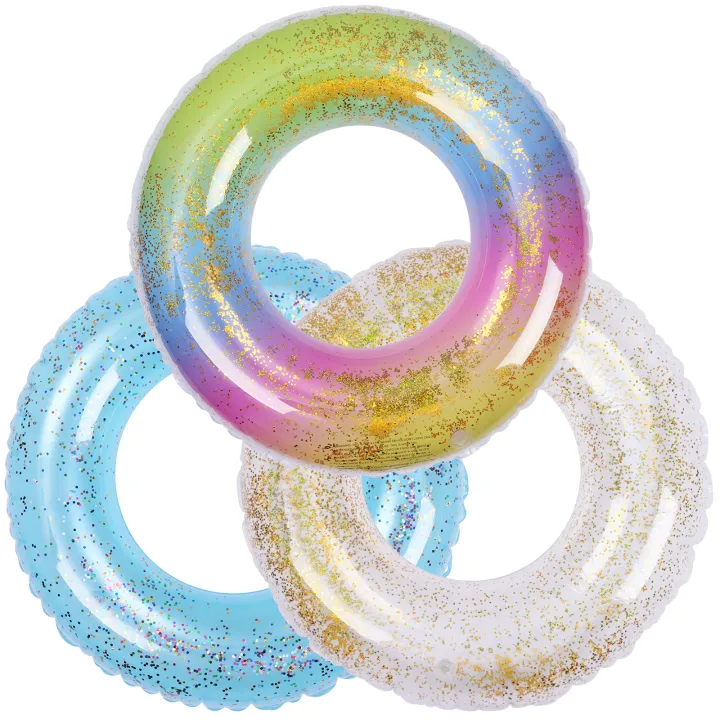 Inflatable Pool Glitters Floats Kid Swim Tube Rings,Pool Inner Tubes ...